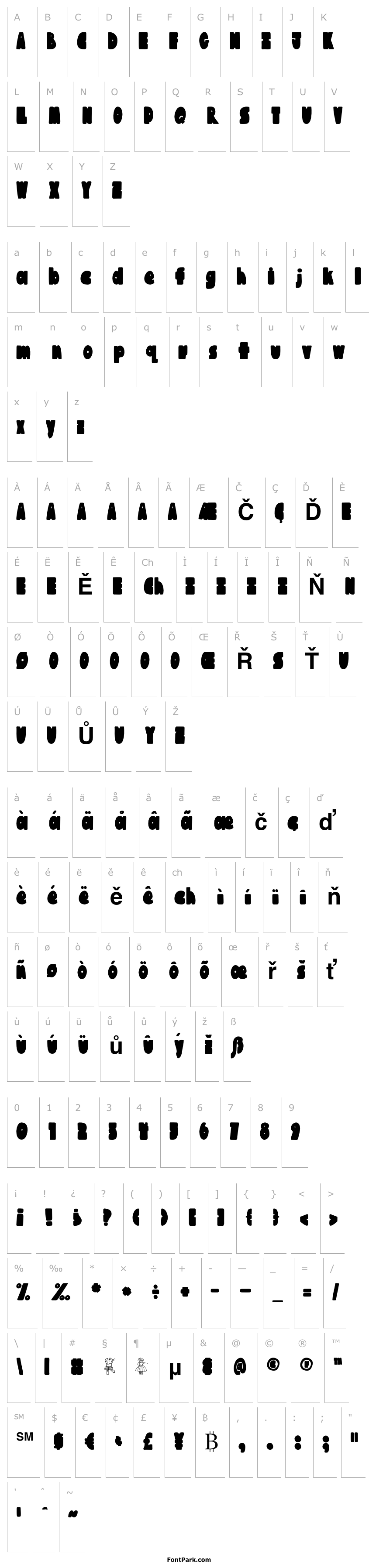Austie Bost Chunkilicious Písmo | FontPark.com