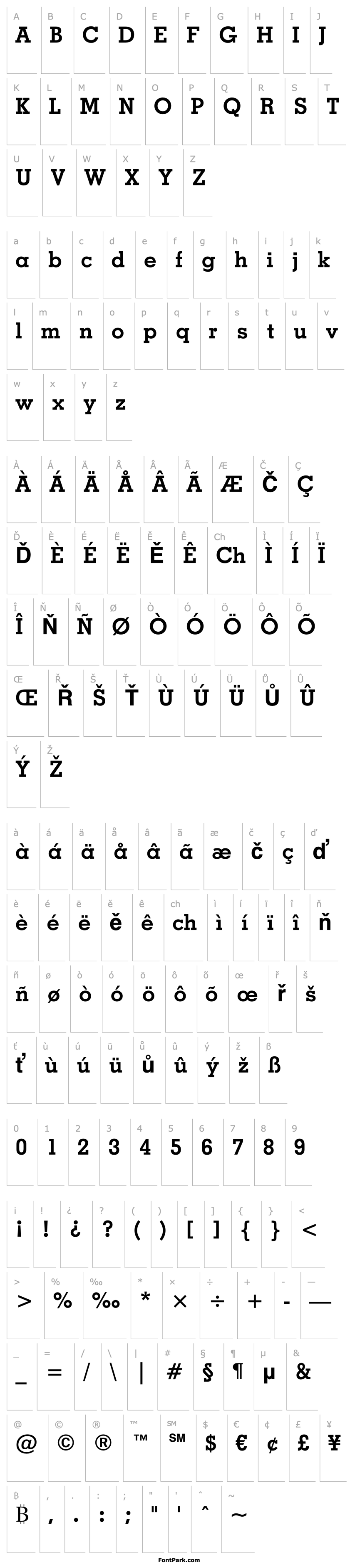 GeometricSlab703BT-Bold Font | FontPark.com