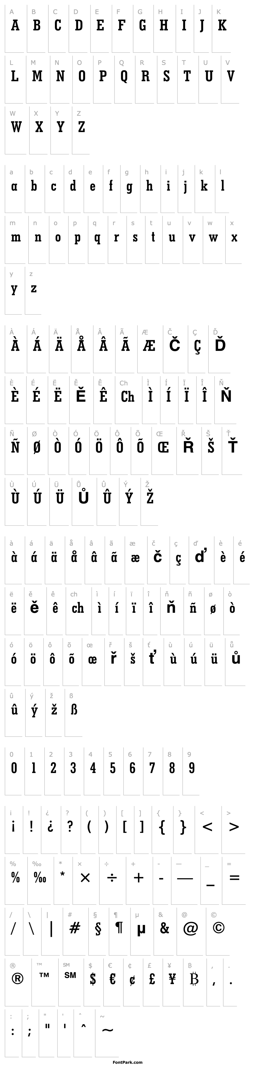 GeometricSlab703BT-BoldCond Font | FontPark.com