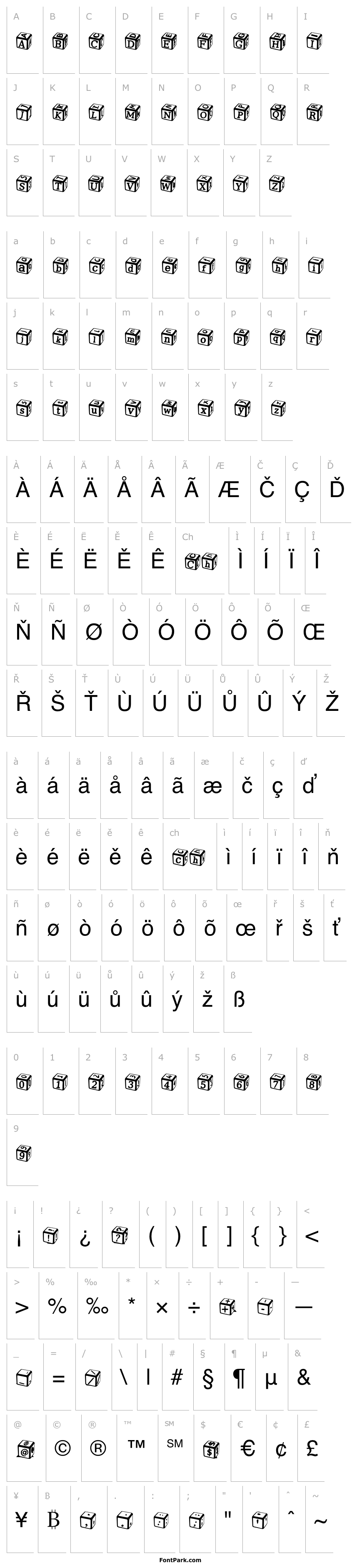Solid Dice Regular Font | FontPark.com