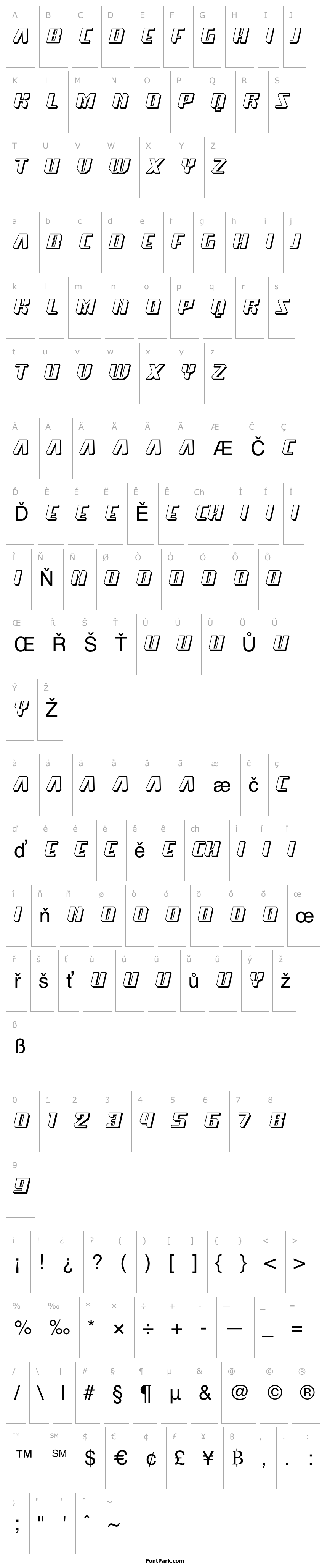 Super Drift 3D Font | FontPark.com